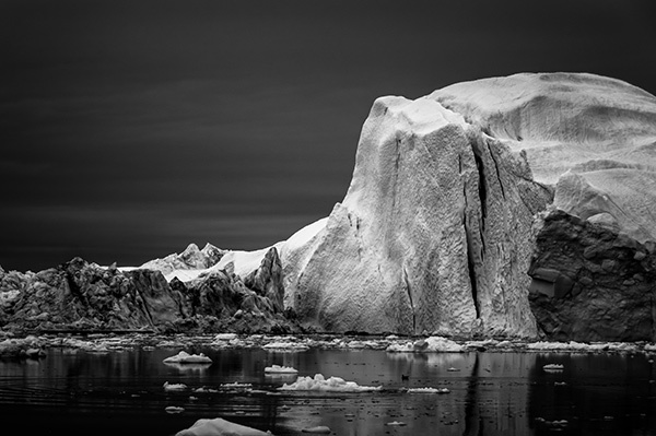 Ice on black by Jan Erik Waider