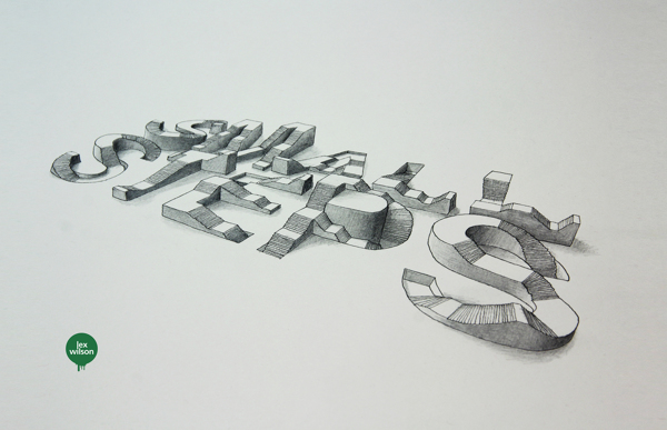 3D typography by Lex Wilson